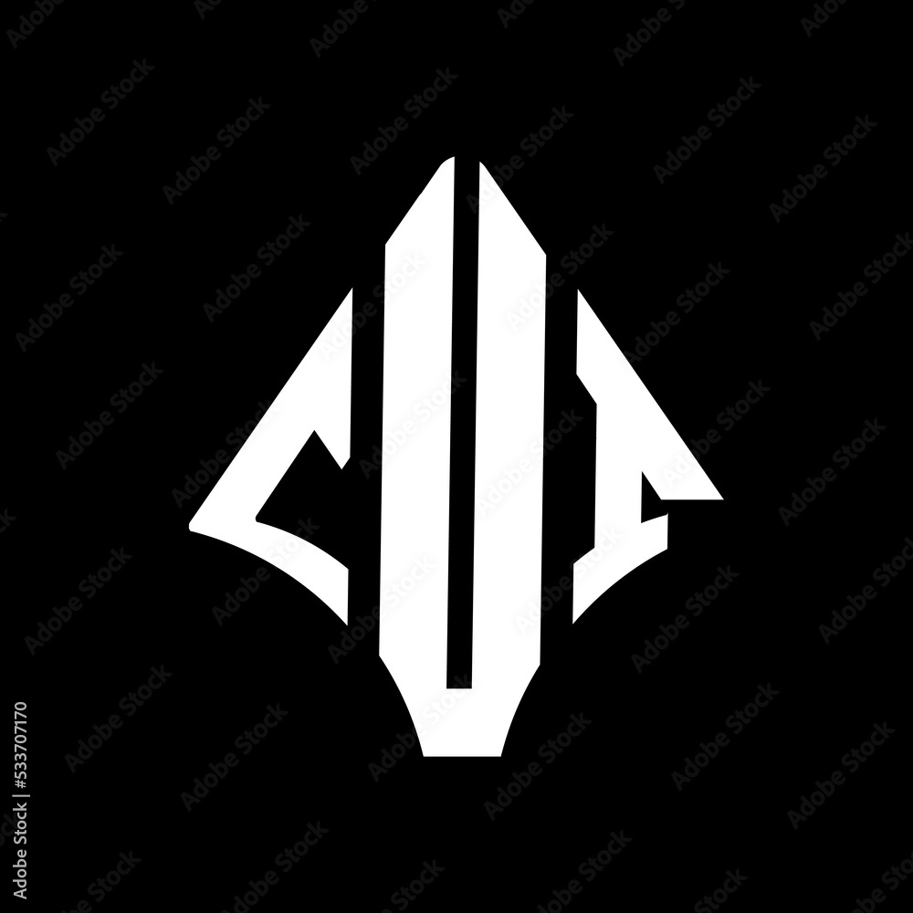 CVI letter logo design. CVI modern letter logo with black and white ...