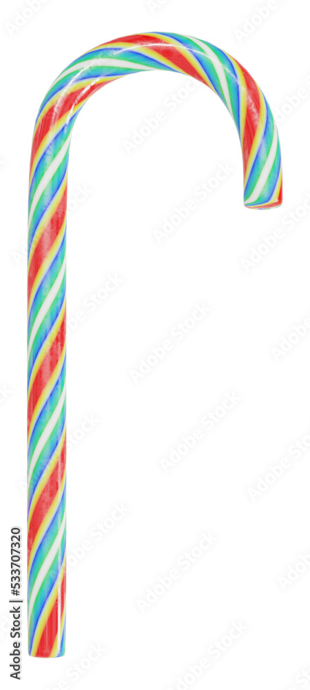 Christmas candy canes. Render 3d. Isolated on transparent background ...