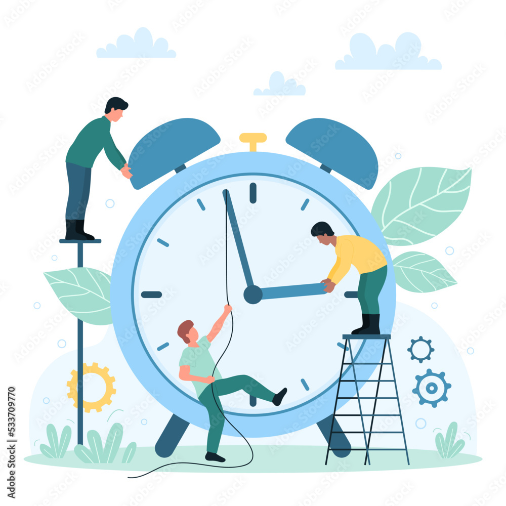 Time management, procrastination and pressure of deadline vector ...