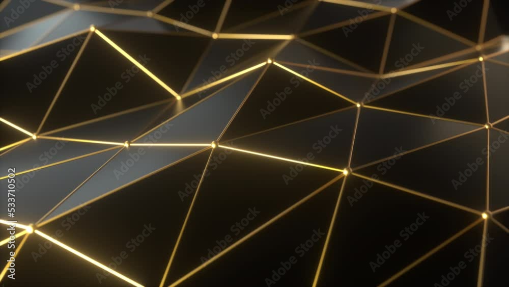 This stock motion graphics video shows a animated Dark Polygonal Shape ...