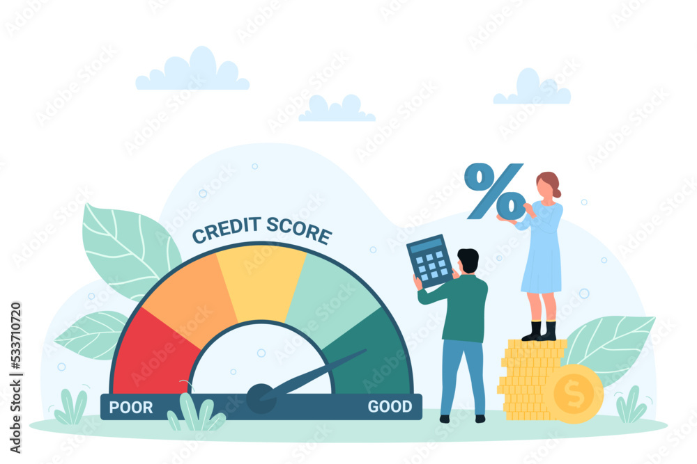Credit score, financial risks measurement of mortgage loans vector ...