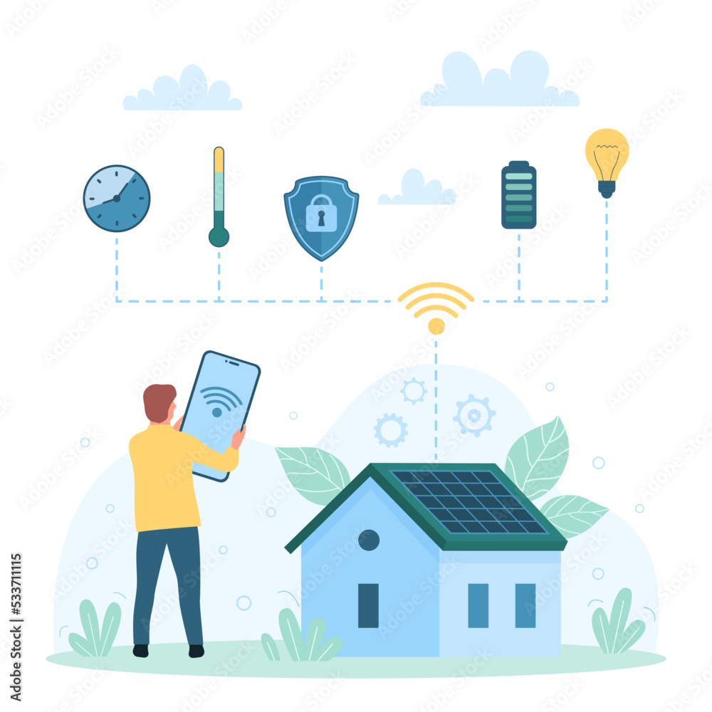 Smart house technology, efficiency of IOT administration vector ...