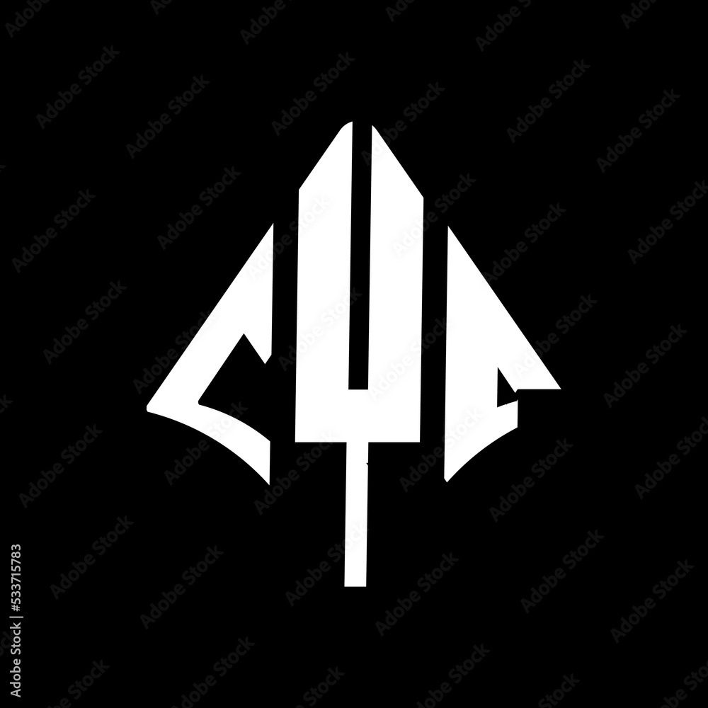 CYC letter logo design. CYC modern letter logo with black and white ...