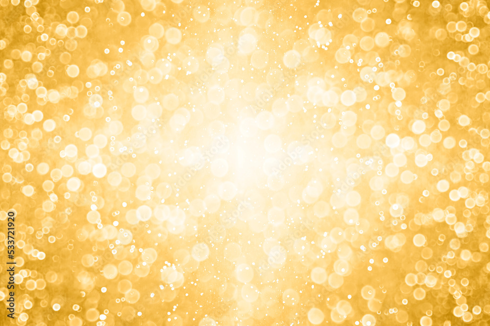 Gold glitter birthday background or golden winner border burst coin ...