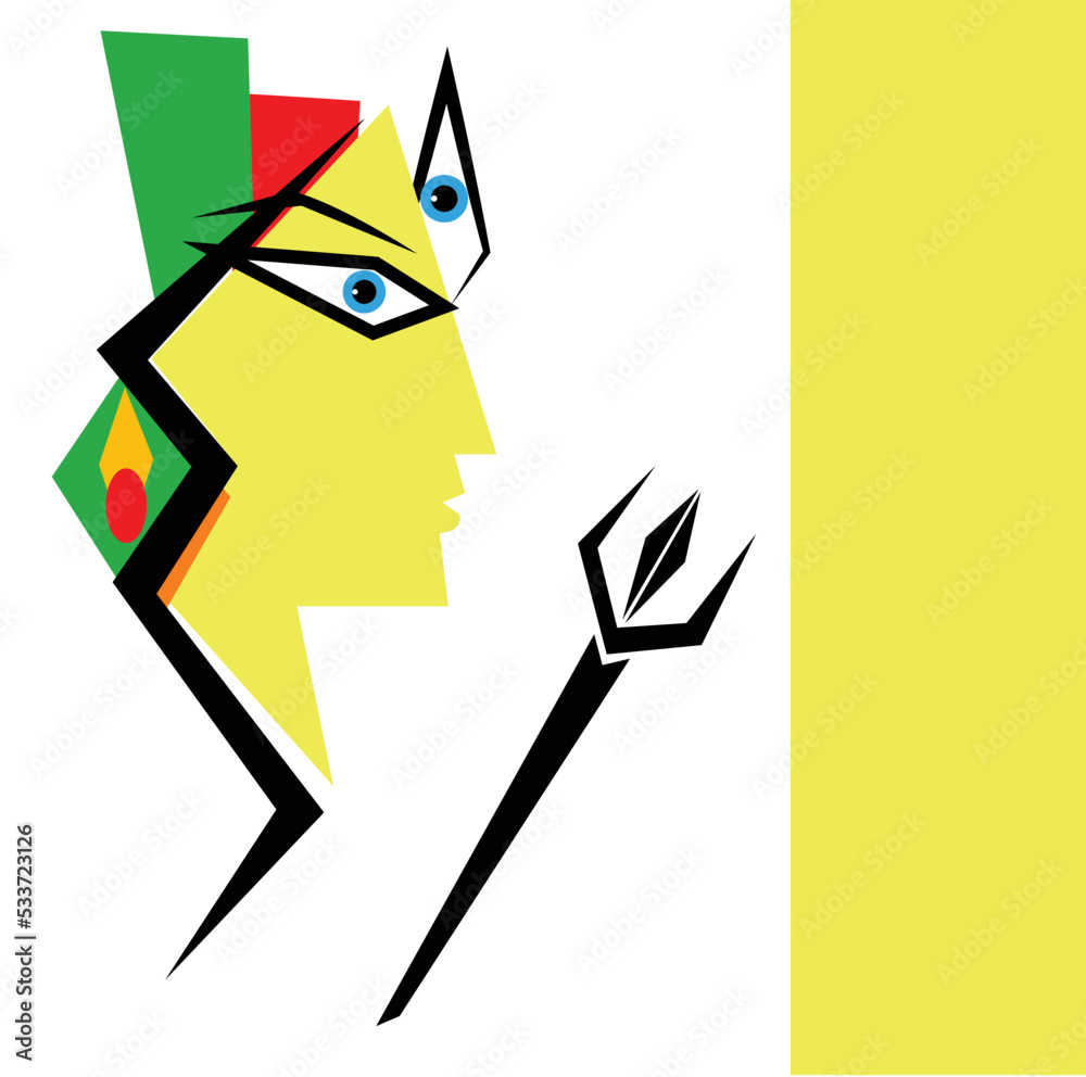 Ma Durga symbol of power. Happy Navratri, Happy Durga Puja. Happy ...