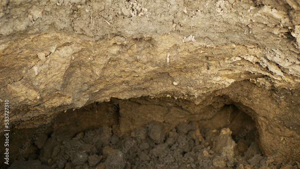 Fields subsoil erosion damage hole pit soil inappropriately managed ...