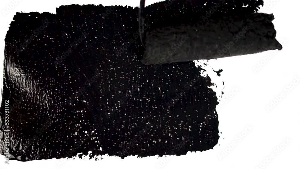 Black paint strokes with roller brushes for transition animations ...