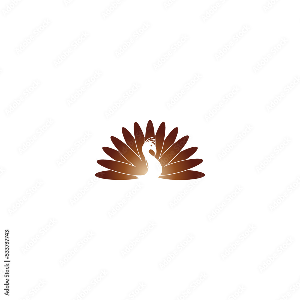 golden peacock vector design for icon, symbol or logo. peacock luxury ...