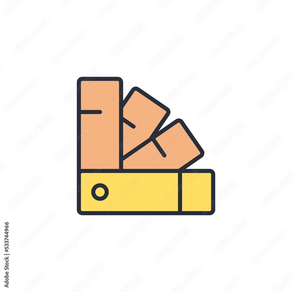 Color palette icons symbol vector elements for infographic web Stock ...