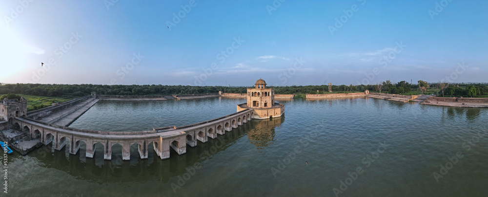 Sheikhupura, Pakistan - August 6, 2022: An aerial 180 degree panorama ...