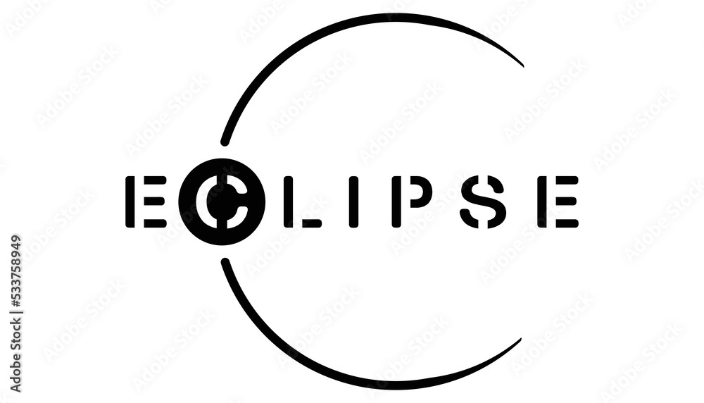 Solar eclipse astrology logo. Minimalist background with typography ...