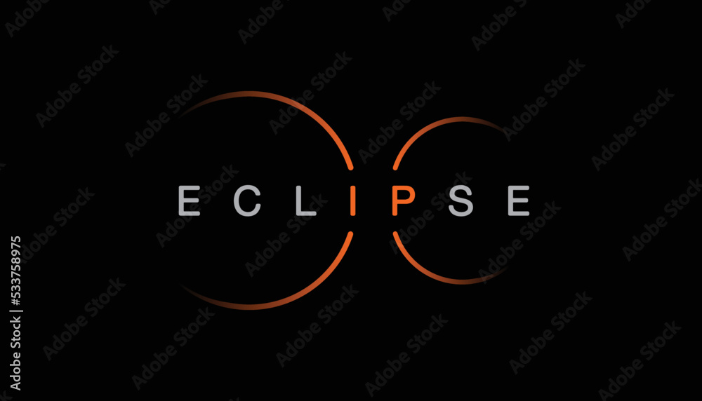 Solar eclipse astrology logo. Minimalist background with typography ...
