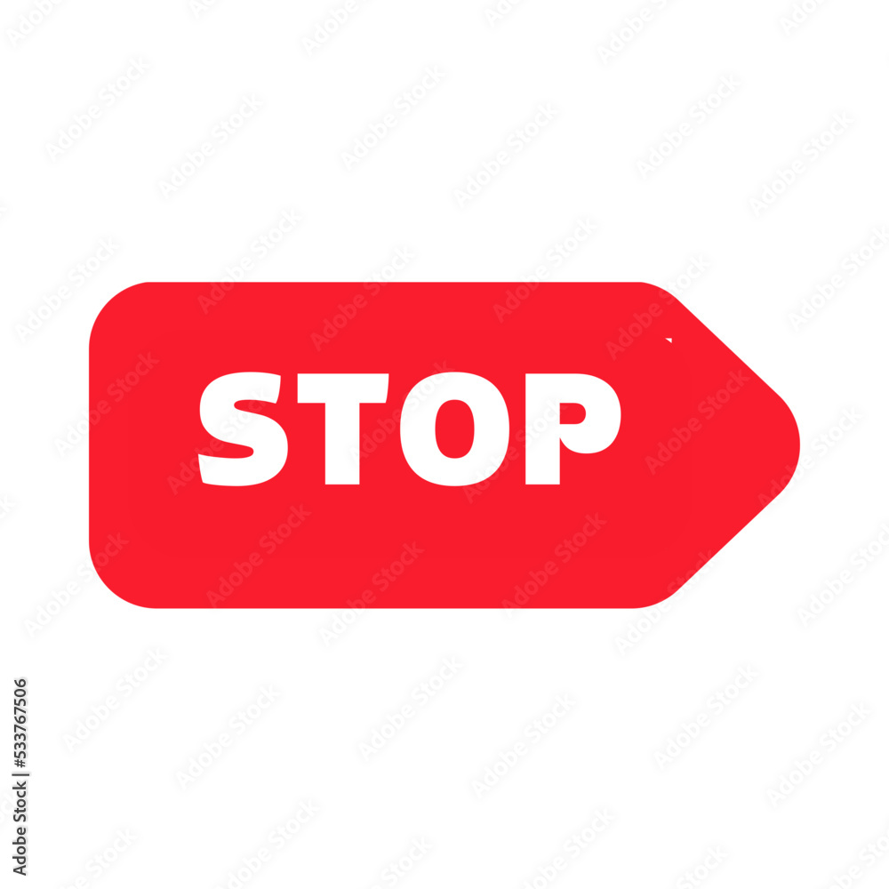 Vector Stop Sign Icon. Stop Banner. Traffic sign stop set. Prohibition ...