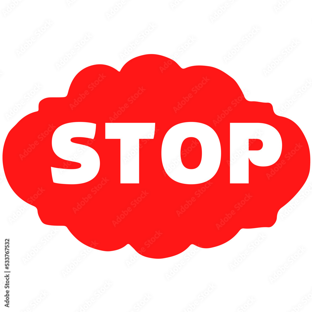 Vector Stop Sign Icon. Stop Banner. Traffic sign stop set. Prohibition ...