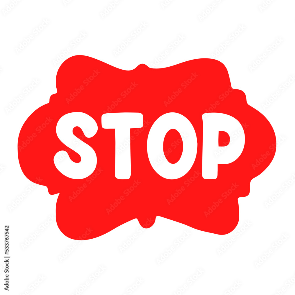 Vector Stop Sign Icon. Stop Banner. Traffic sign stop set. Prohibition ...