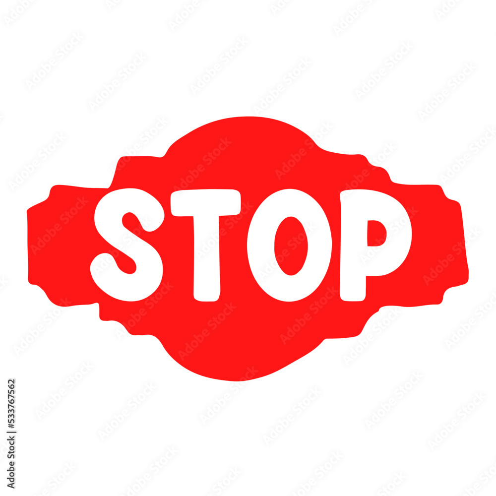 Vector Stop Sign Icon. Stop Banner. Traffic sign stop set. Prohibition ...