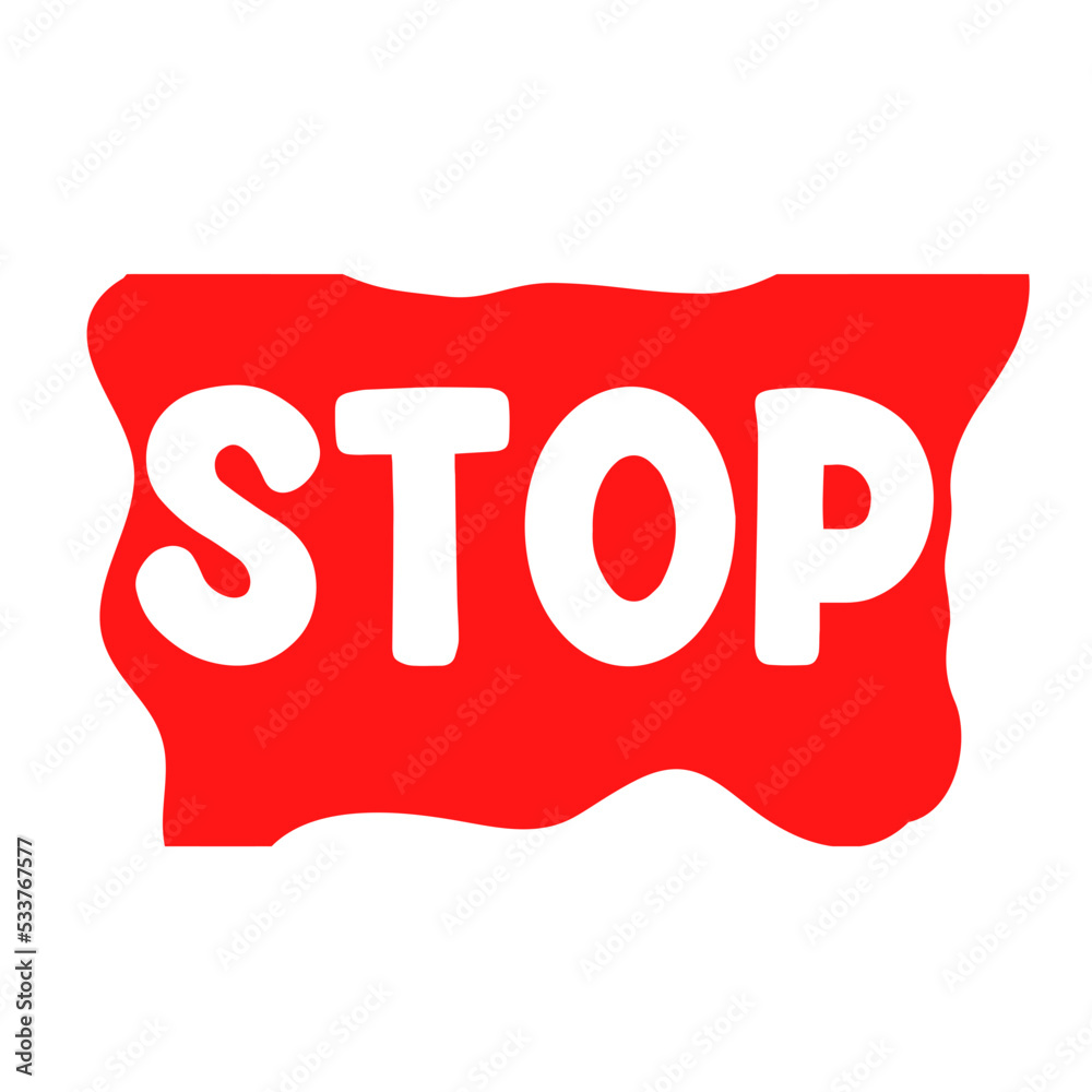 Vector Stop Sign Icon. Stop Banner. Traffic sign stop set. Prohibition ...