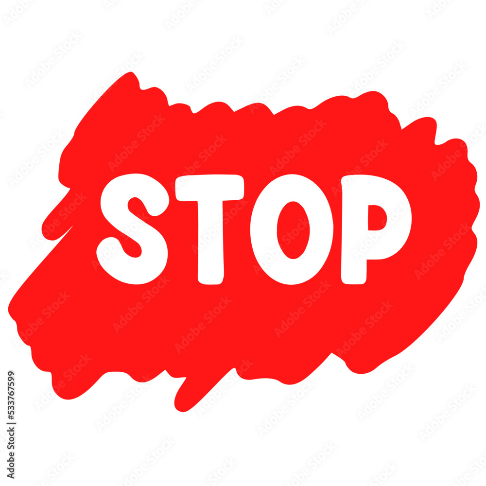 Vector Stop Sign Icon. Stop Banner. Traffic sign stop set. Prohibition ...