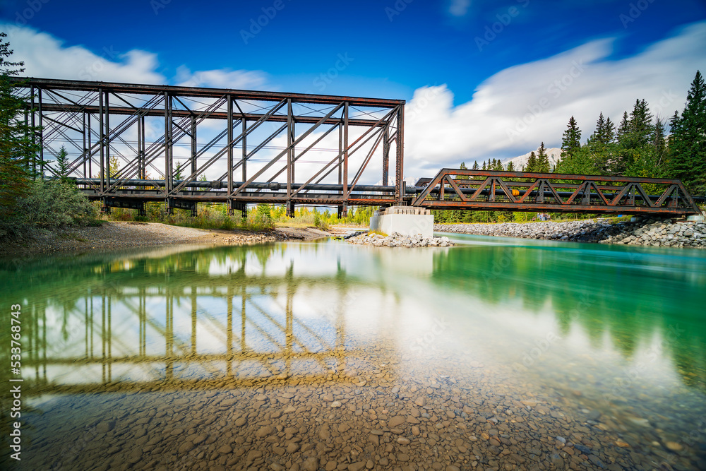 Canmore engine bridge was built by the Canadian Pacific Railway in 1891 ...