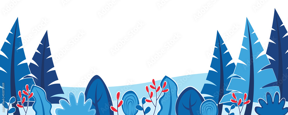 Winter nature background with landscape pattern concept. Horizontal web ...