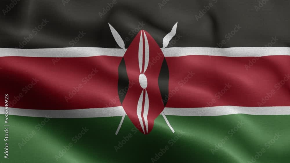 Flag Of Kenya - Kenya Flag High Detail - National flag Kenya wave ...