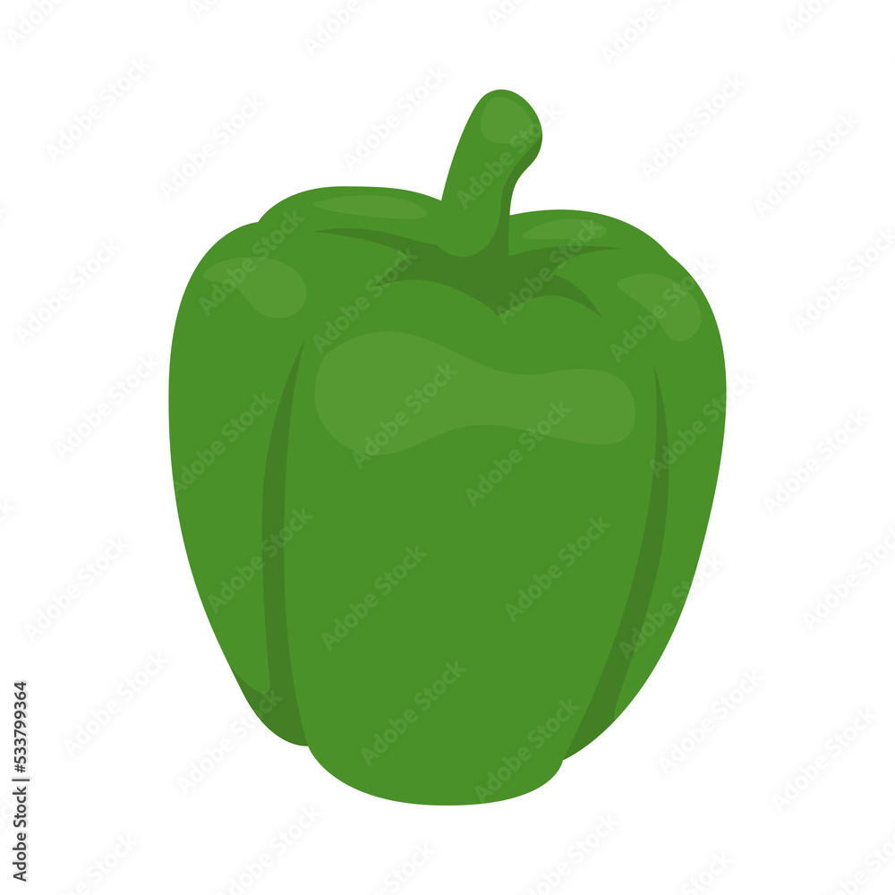 Bell Pepper Sign Emoji Icon Illustration. Vegetables Vector Symbol ...