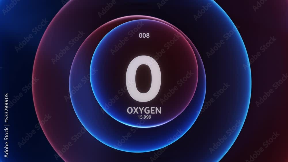 Stockvideon Oxygen as Element 8 of the Periodic Table. Concept ...