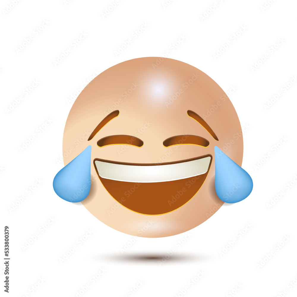 Face with tears of joy, haha emoji. funny yellow emoticon. emoji. 3D ...