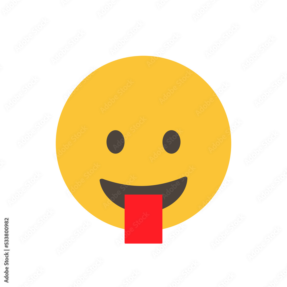 Stuck Out Tongue 3d Stylized Vector Icon Realistic Emoticon Isolated