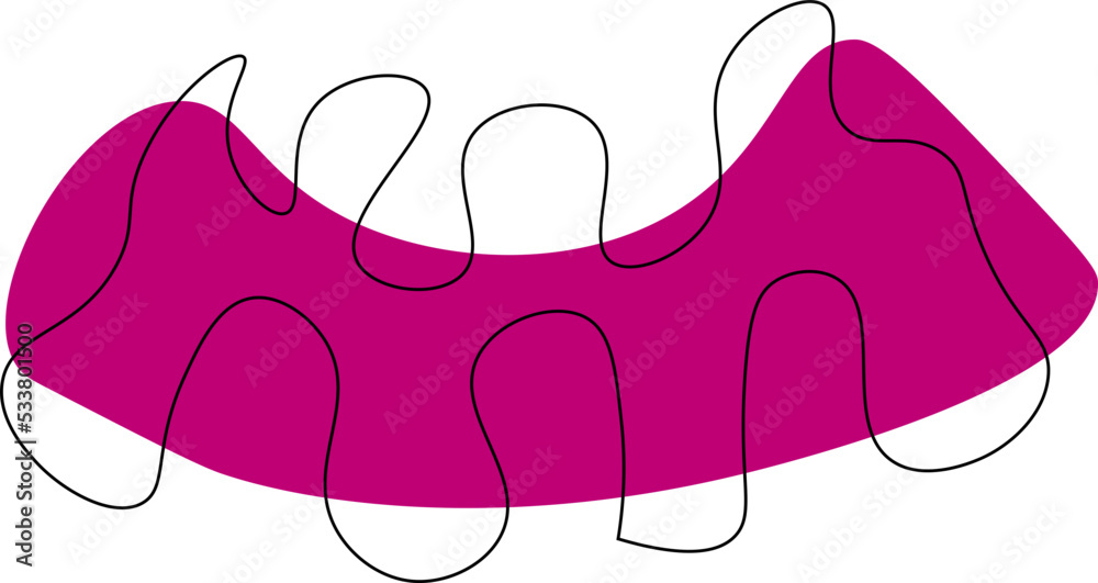 Blob Outline Abstract, doodle drops with outline circle, blob shape ...