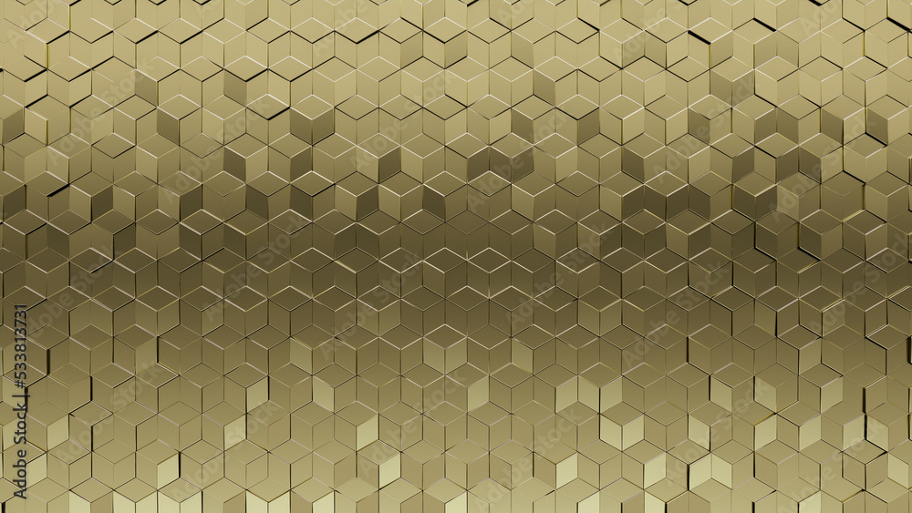 Polished Tiles arranged to create a Diamond Shaped wall. 3D, Luxurious ...