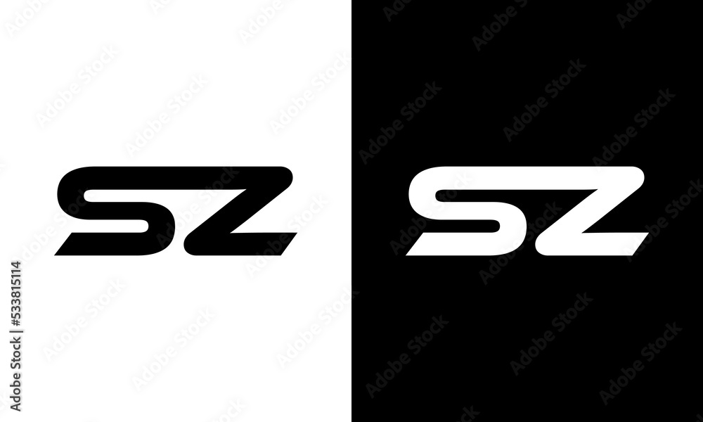 letter sz logo design Stock Vector | Adobe Stock