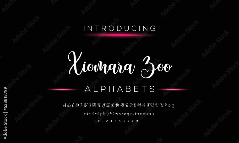 Vetor de Elegant alphabet letters set. Classic Custom Lettering Designs ...
