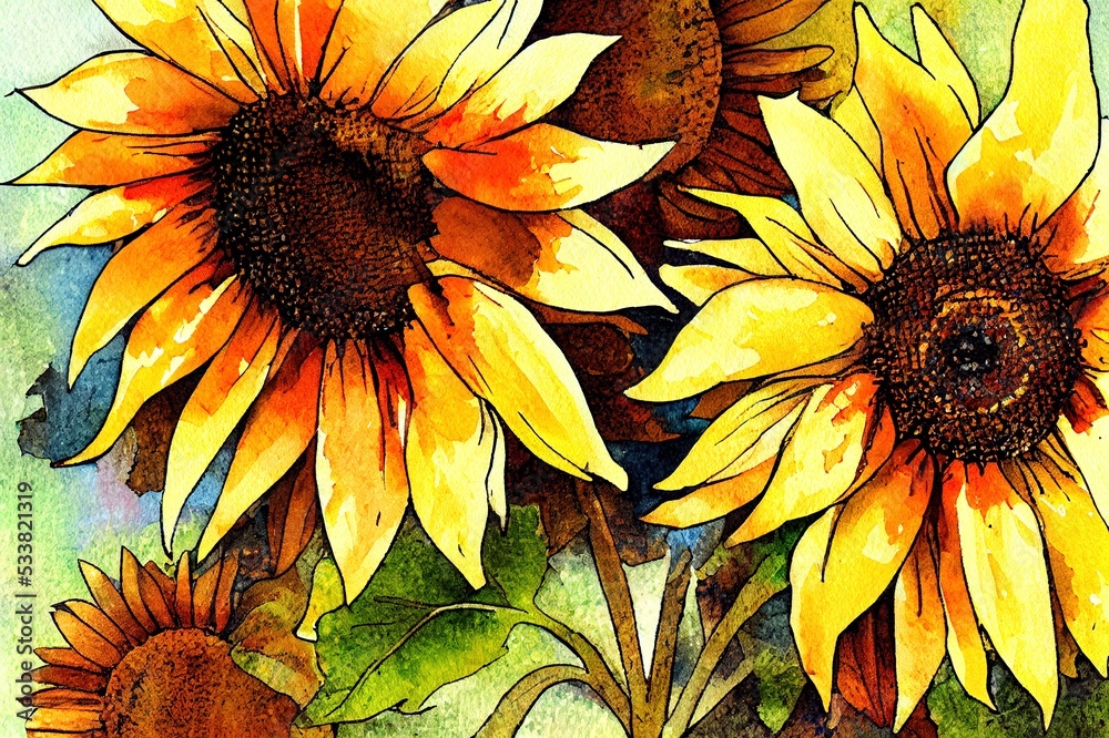 Watercolor Fall Sunflower , rustic clipart. Autumn Harvest Clip Art ... Watercolor Fall Sunflower , rustic clipart. Autumn Harvest Clip Art ...