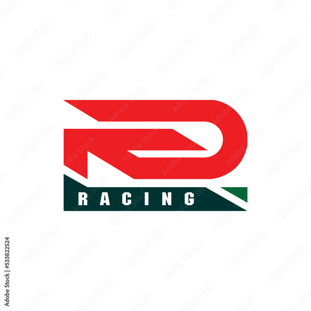 Vetor de Red racing logo design, can be used for automotive racing team ...