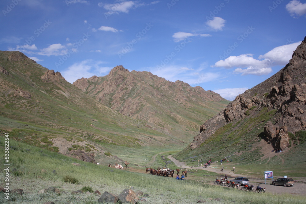 Yoliin Am valley (Eagle valley) is located along Gurvan Saikhan ...