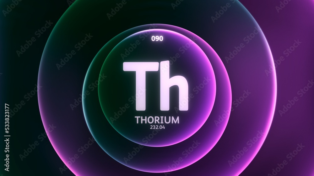 Thorium as Element 3 of the Periodic Table. Concept illustration on ...