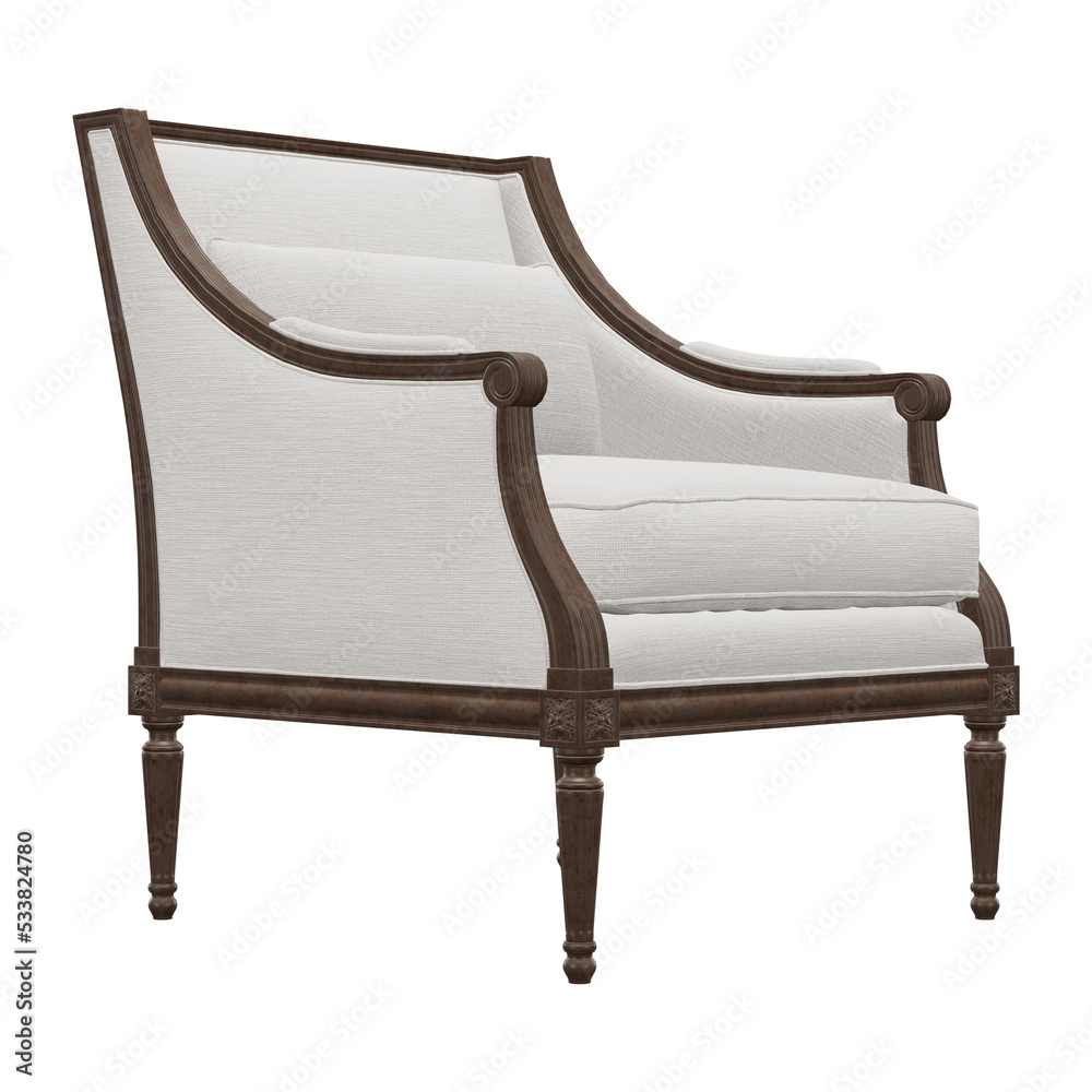 Realistic Chair Illustration. 3D Render. Stock Illustration | Adobe Stock