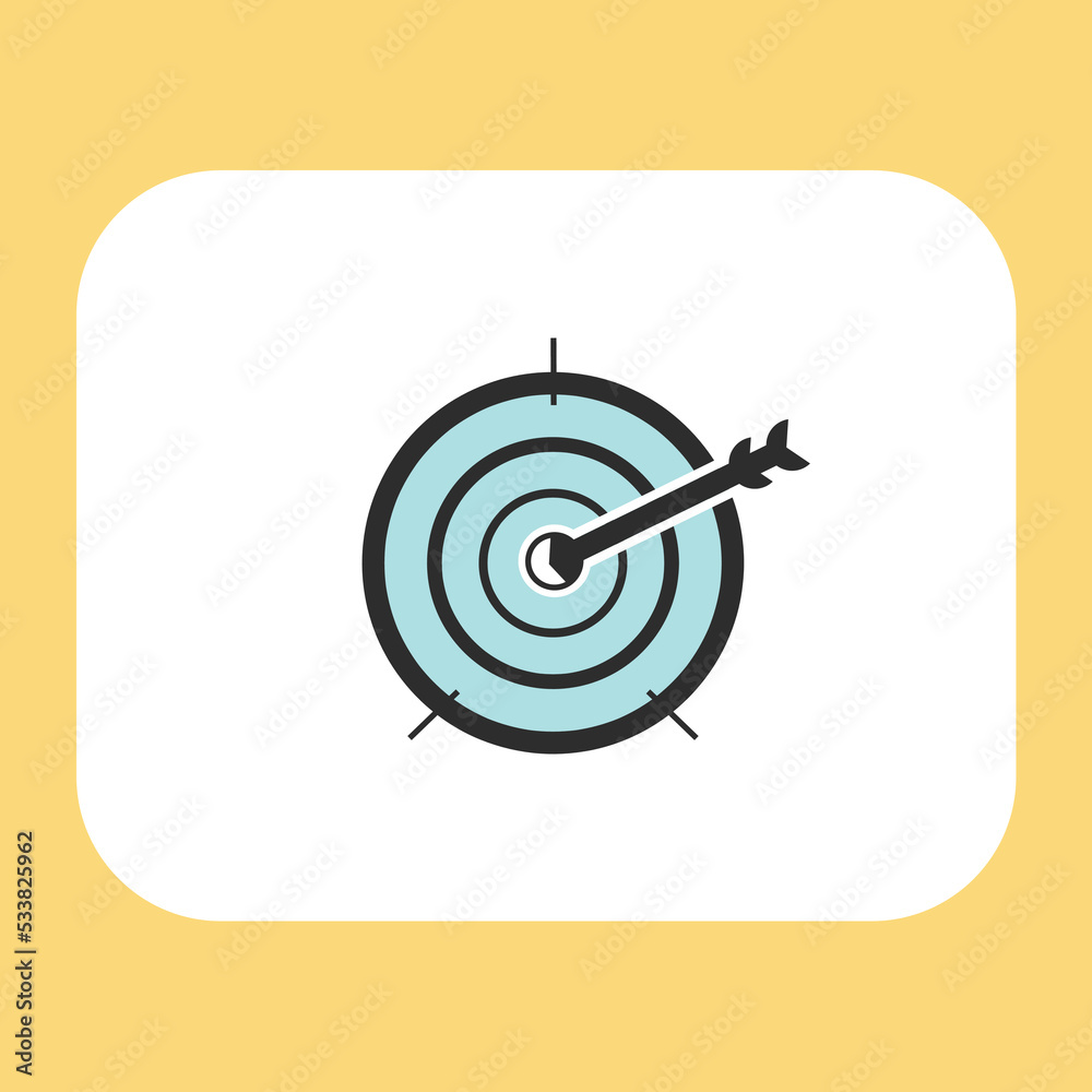 Target shot. Circle icon with arrow. suitable for targeting business ...