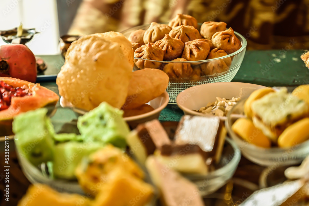 Indian Traditional Sweets For Holidays and Festivals. Fresh Sweets ...