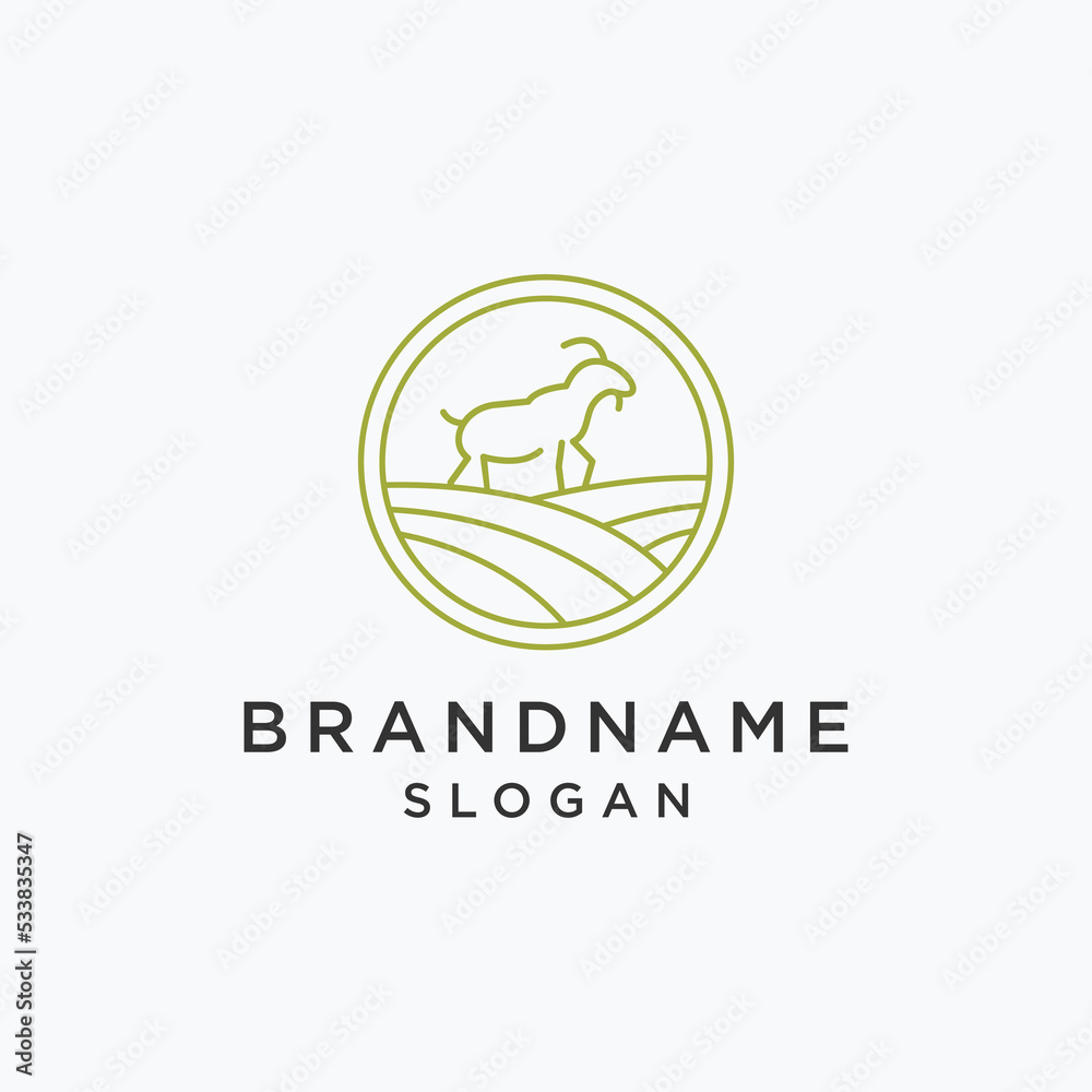 Goat farm logo icon design template Stock Vector | Adobe Stock