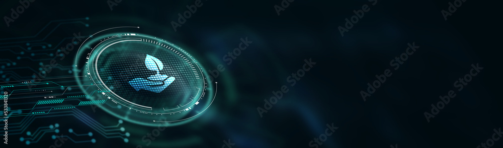 ESG Environmental Social Governance concept. Technology, Internet and ...