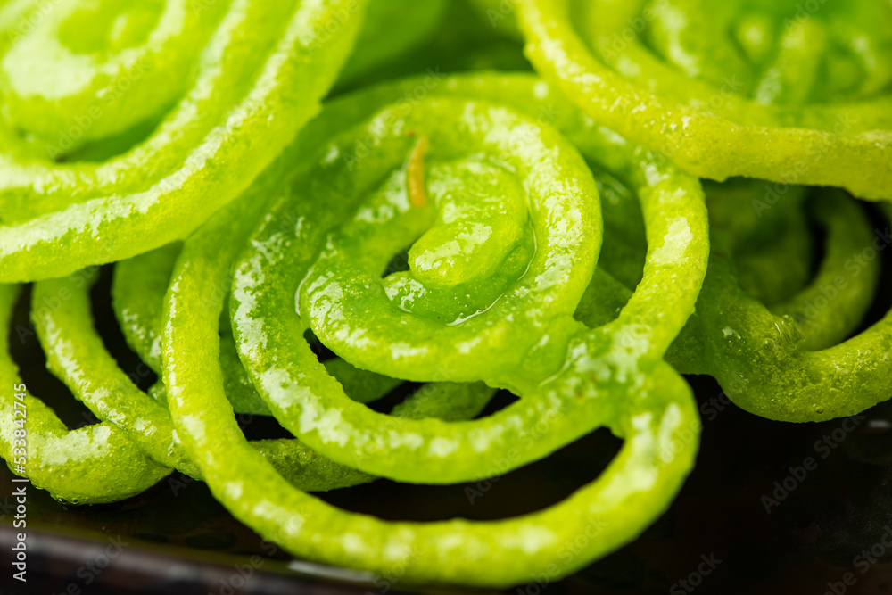 Foto de Green Jalebi mithai or sweet from India, a Twist to a ...