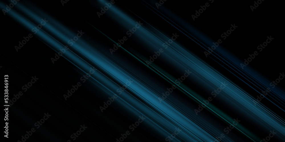 Diagonal blue line flow shiny blurred surface background realistic ...