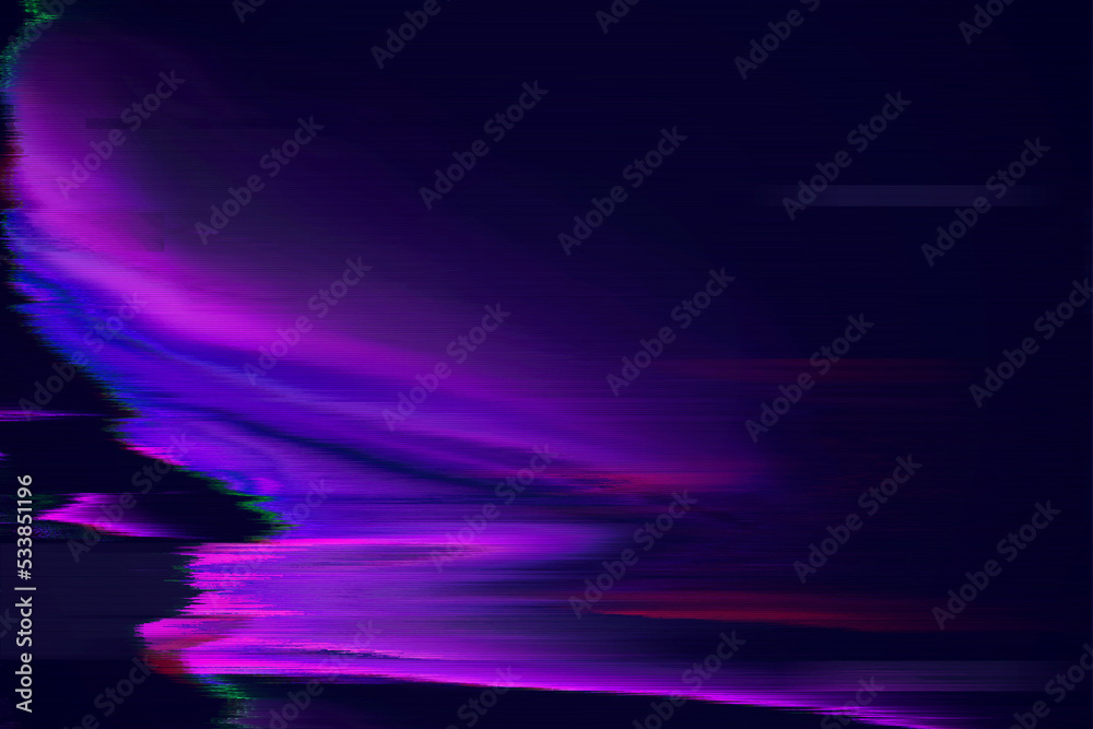 Abstract pink, blue and purple background with interlaced digital ...
