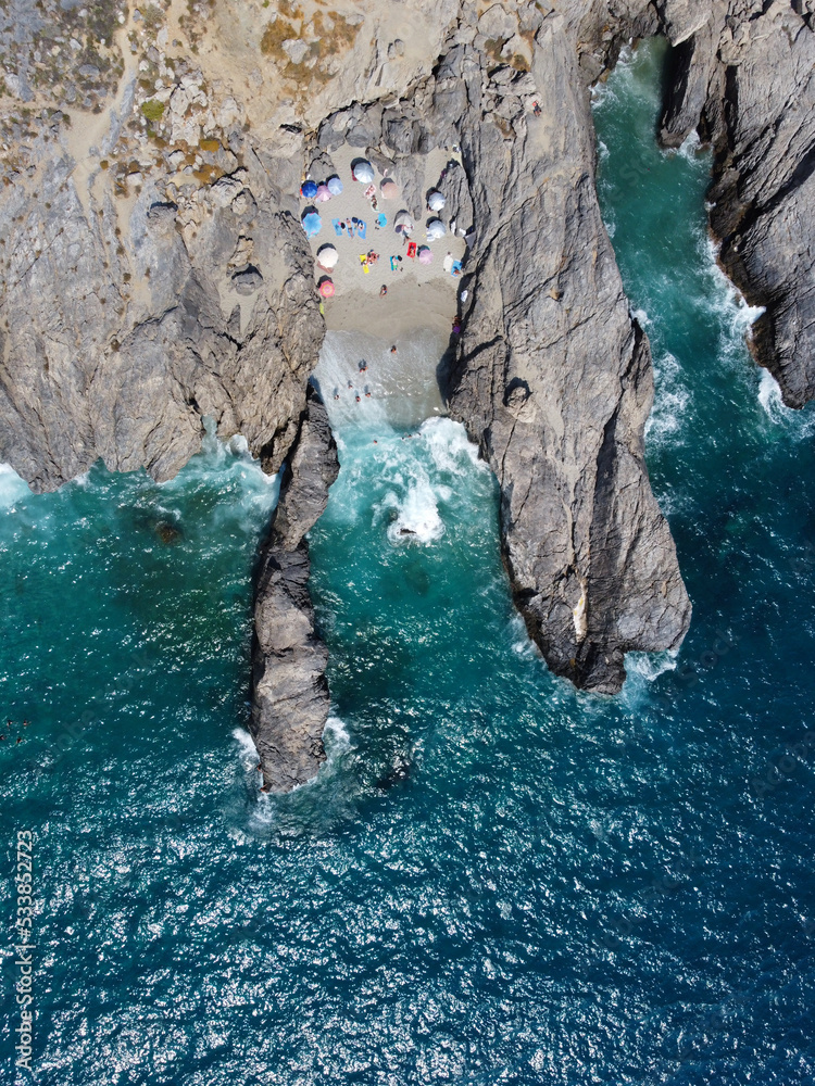 Plage de Ammoudaki, Plakias, Réthymnon, Crète, Grèce, Europe, mer ...