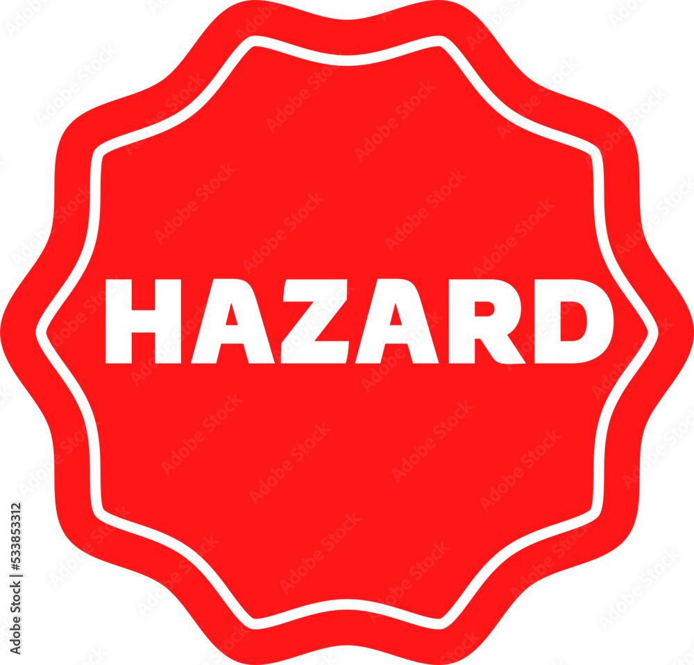 Hazard Warning . Hazard sign icon. Warnings symbol template for graphic ...