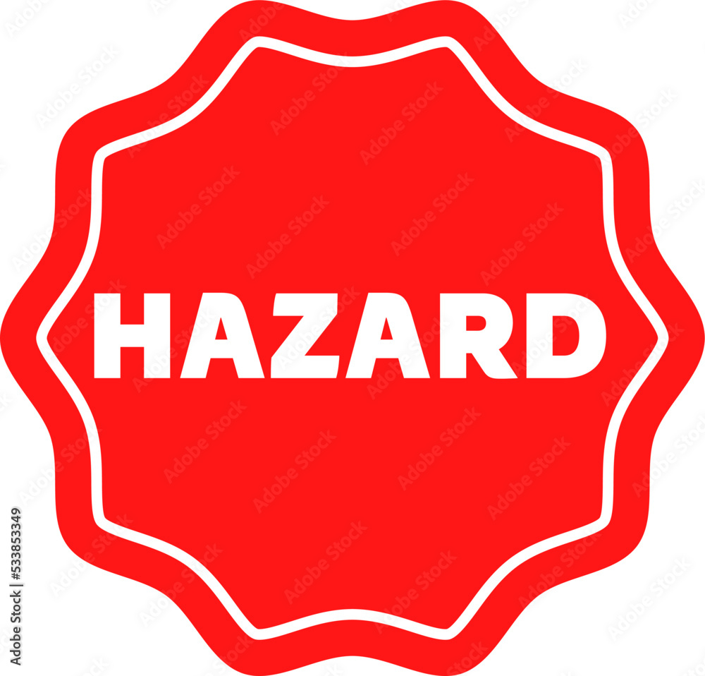 Hazard Warning . Hazard sign icon. Warnings symbol template for graphic ...