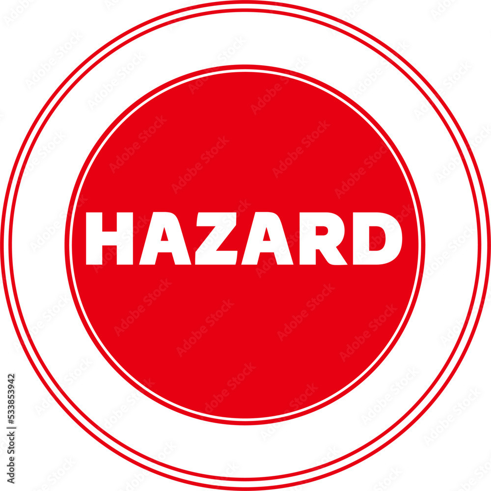Hazard Warning . Hazard sign icon. Warnings symbol template for graphic ...