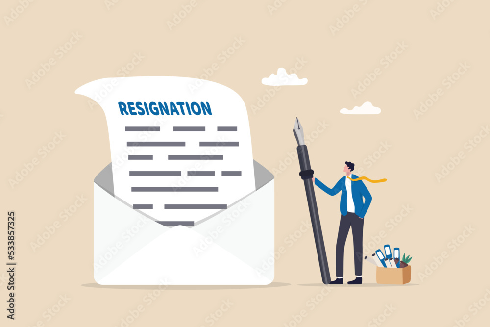 Professional write resignation letter to quit job or inform to leave ...